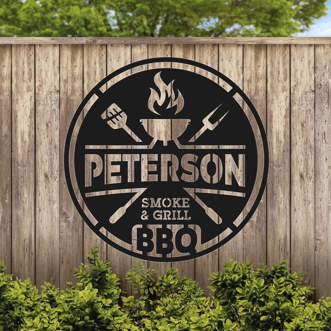 Smoker Gifts for Him Custom Metal Grilling Sign Outdoor - Etsy