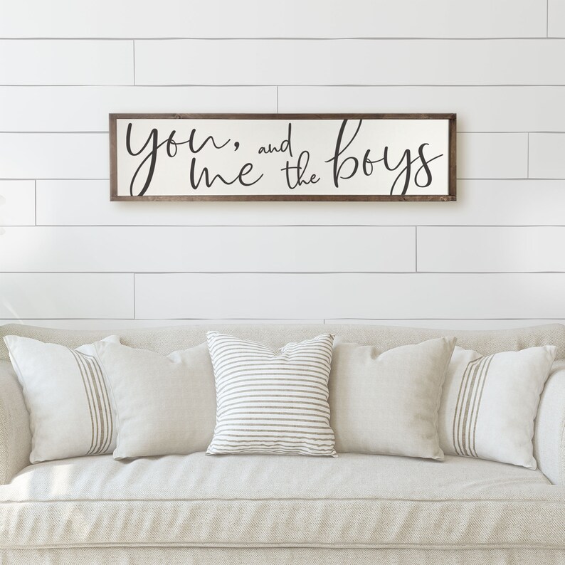 You Me and the Boys Sign Wood Sign for Above Bed Master - Etsy