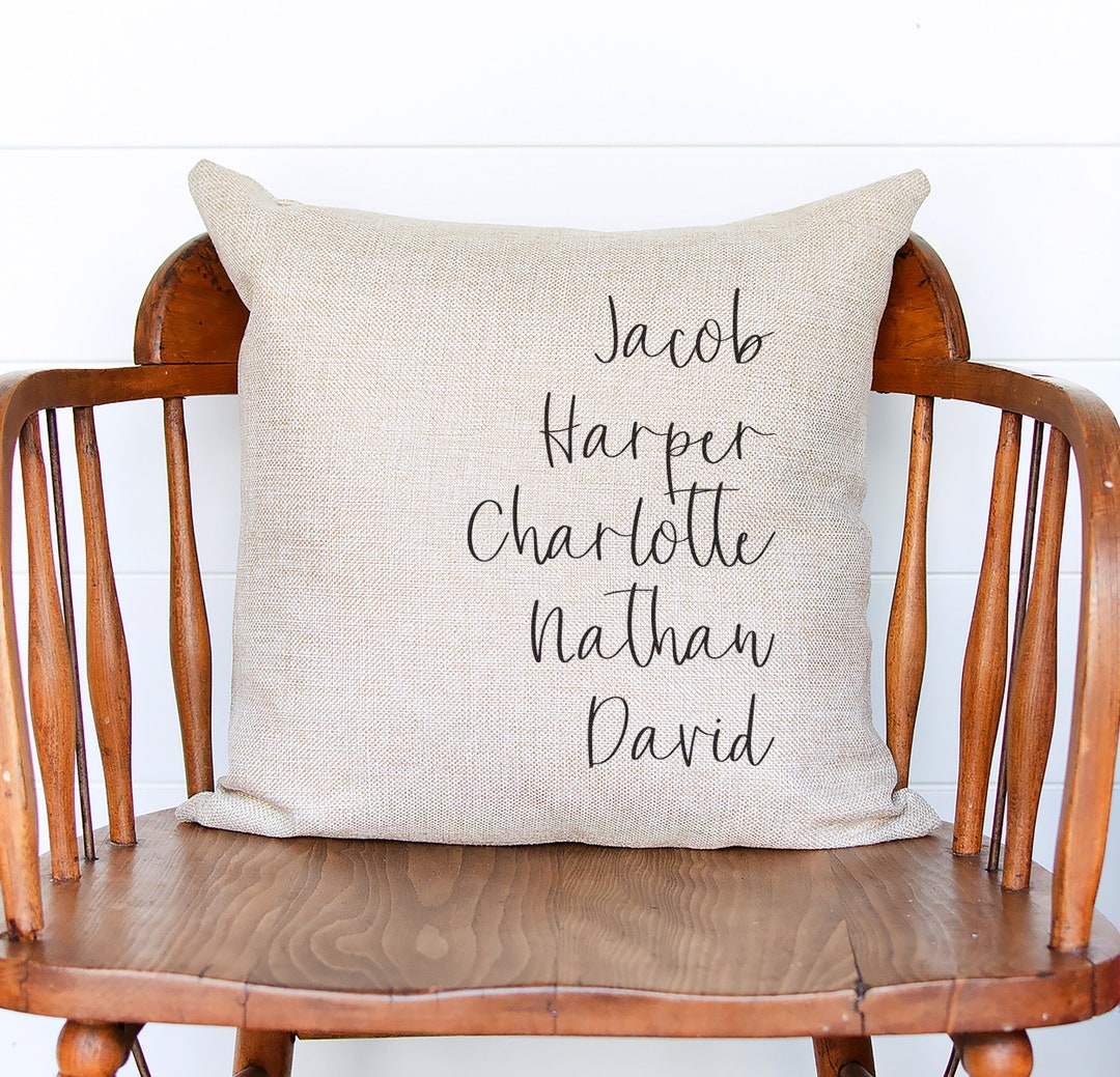 Name Pillow Covers - Personalized Name Pillow - Name Throw Pillow Cover ...
