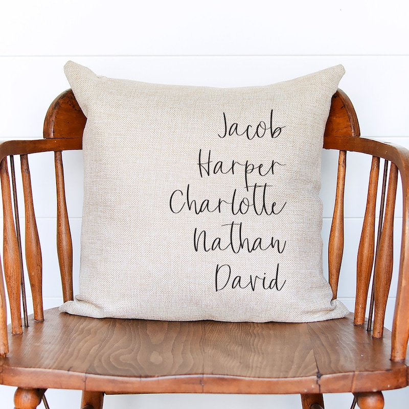 Family Name Pillow - Etsy