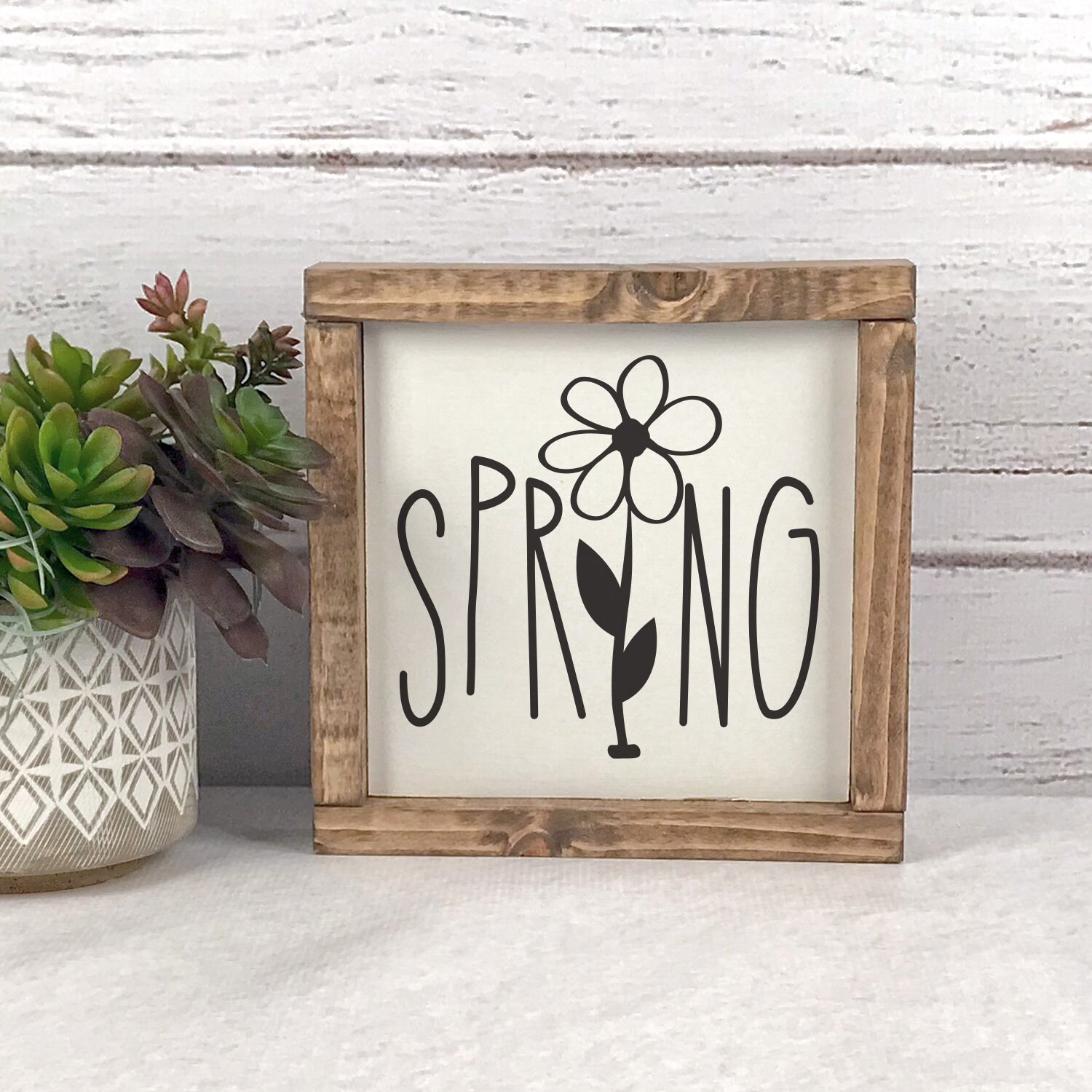 Spring Wood Signs Spring Farmhouse Sign Spring Decor | Etsy