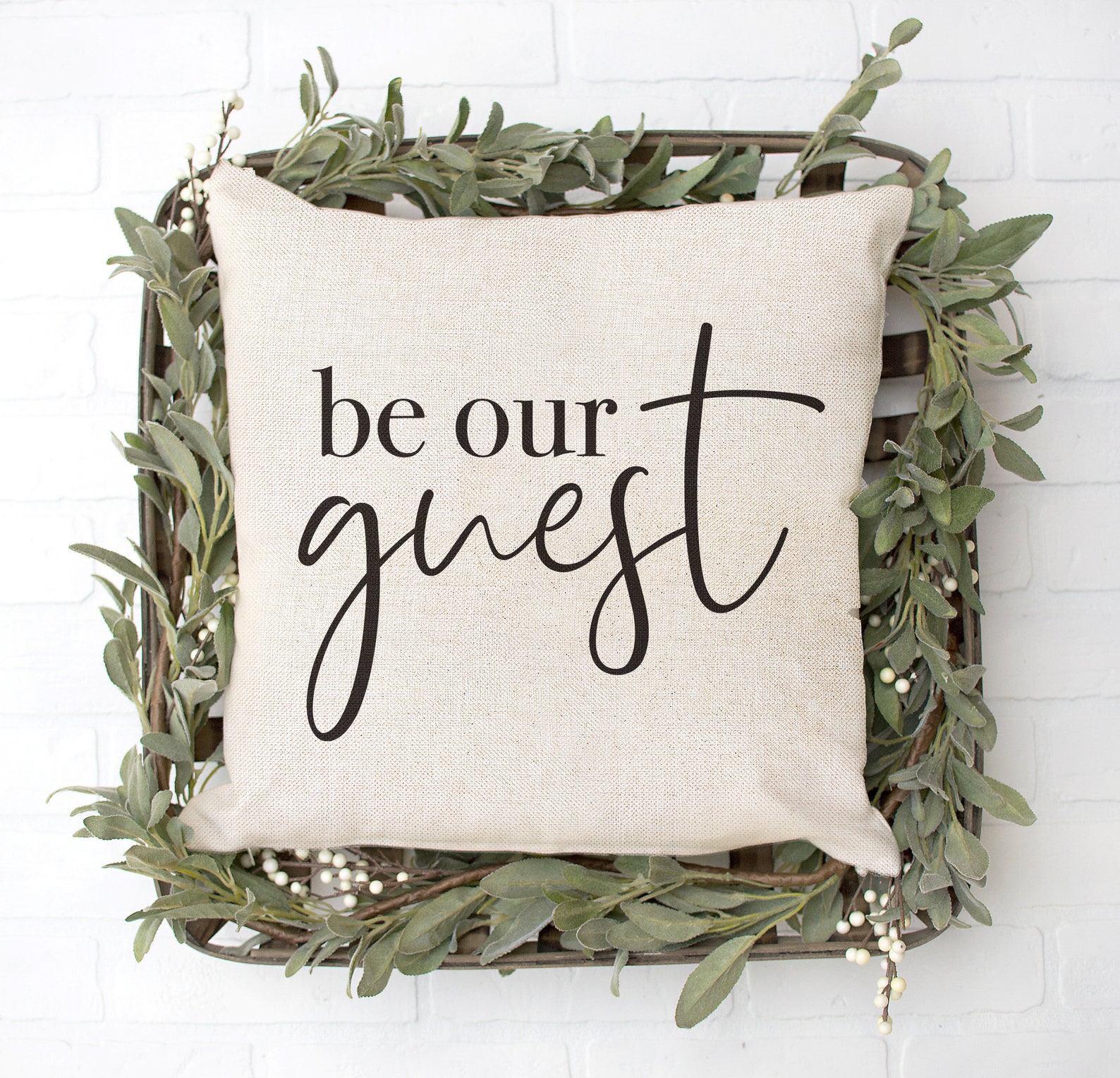 Be Our Guest Pillow Guest Room Throw Pillow Farmhouse - Etsy