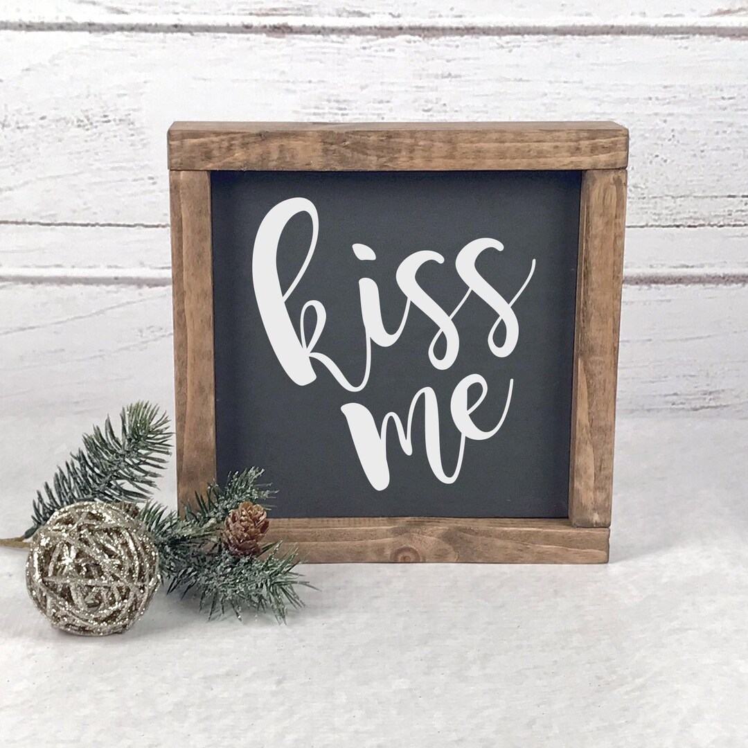 Kiss Me Sign Farmhouse Signs for Bedroom Rustic Home Decor - Etsy