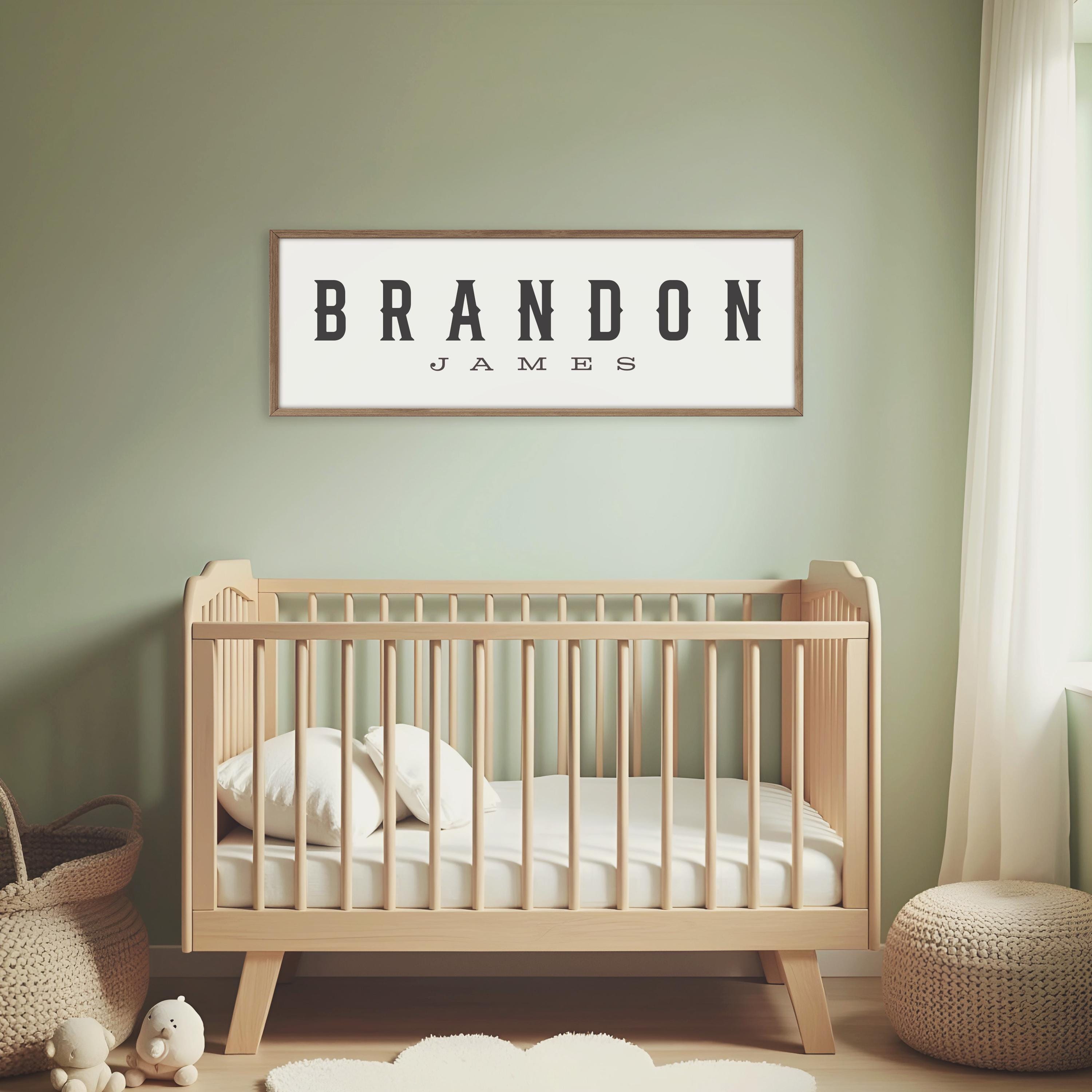 Boys Name Personalized Wood Framed Sign - Custom Boys Name Wall Art ...