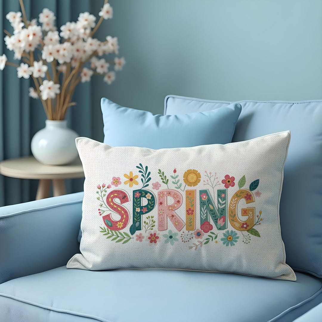 Floral Pillow Cover - Spring Watercolor Pillow - Easter Pillow Covers ...