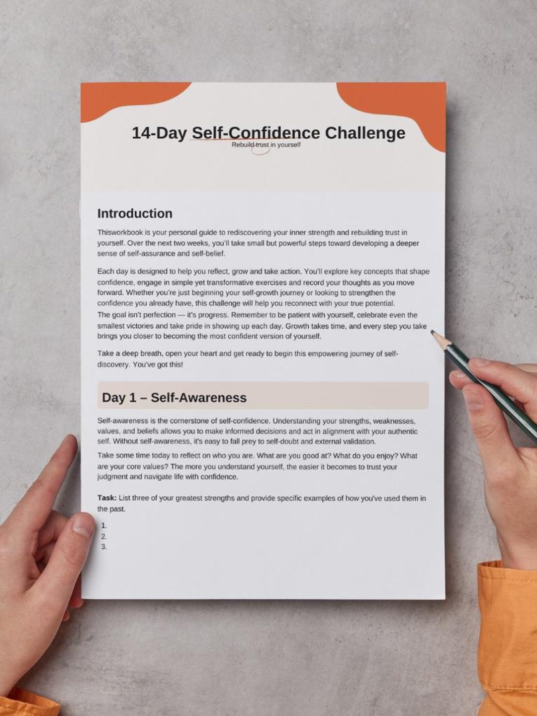 14-day Confidence Challenge | Printable PDF Workbook | Build Self-love ...