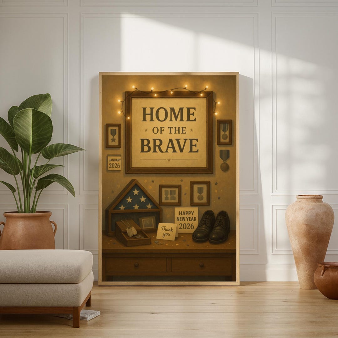 Home of the Brave New Year 2026 Printable Wall Art | Military Family ...
