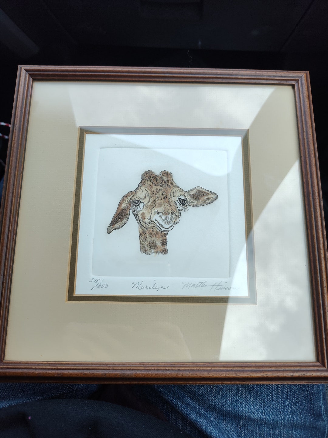 Martha Hinson Signed Print Marilyn the Giraffe Memphis Zoo Original - Etsy