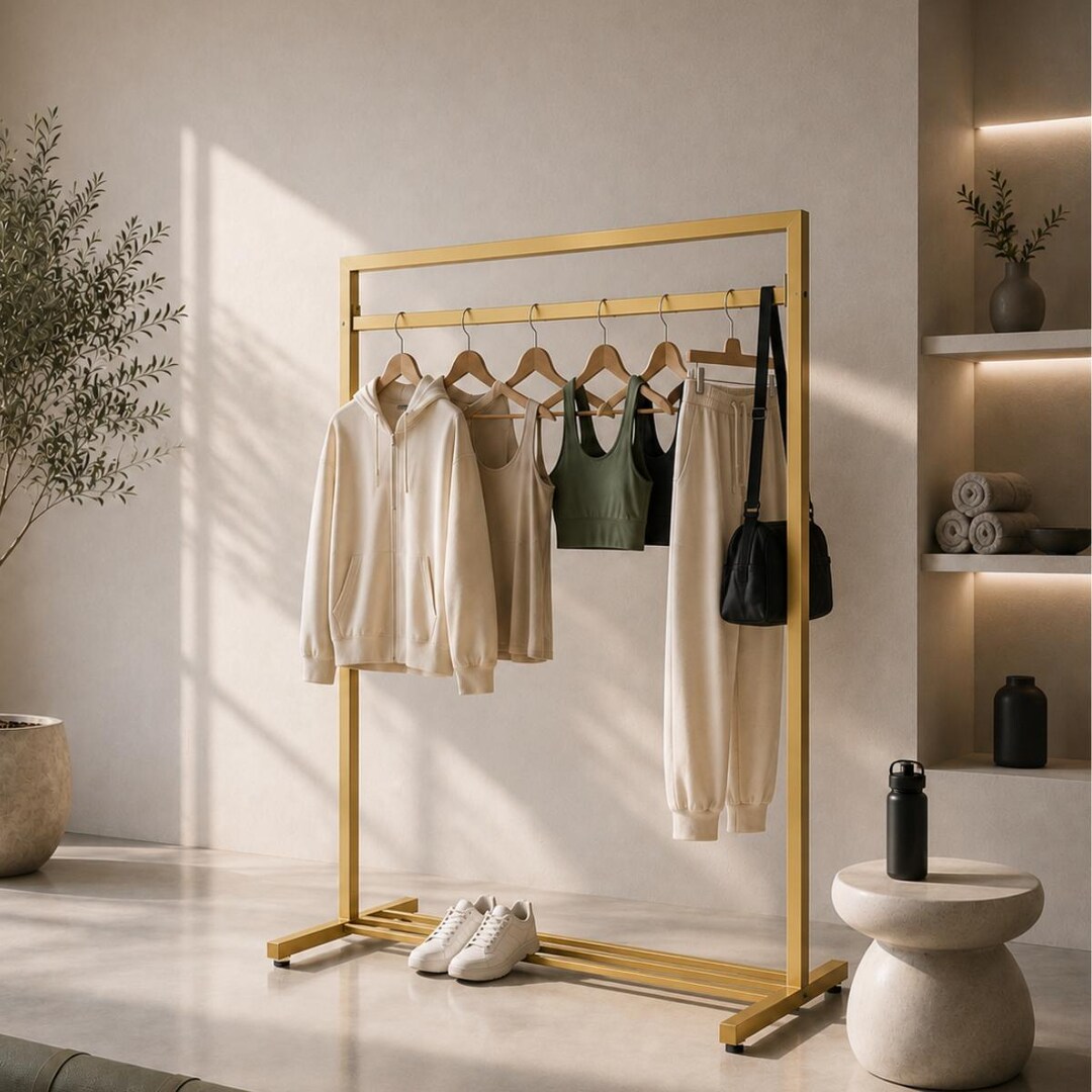 Garment Rack With Shelf Clothes Rail Open Wardrobe Laundry Drying Rack ...