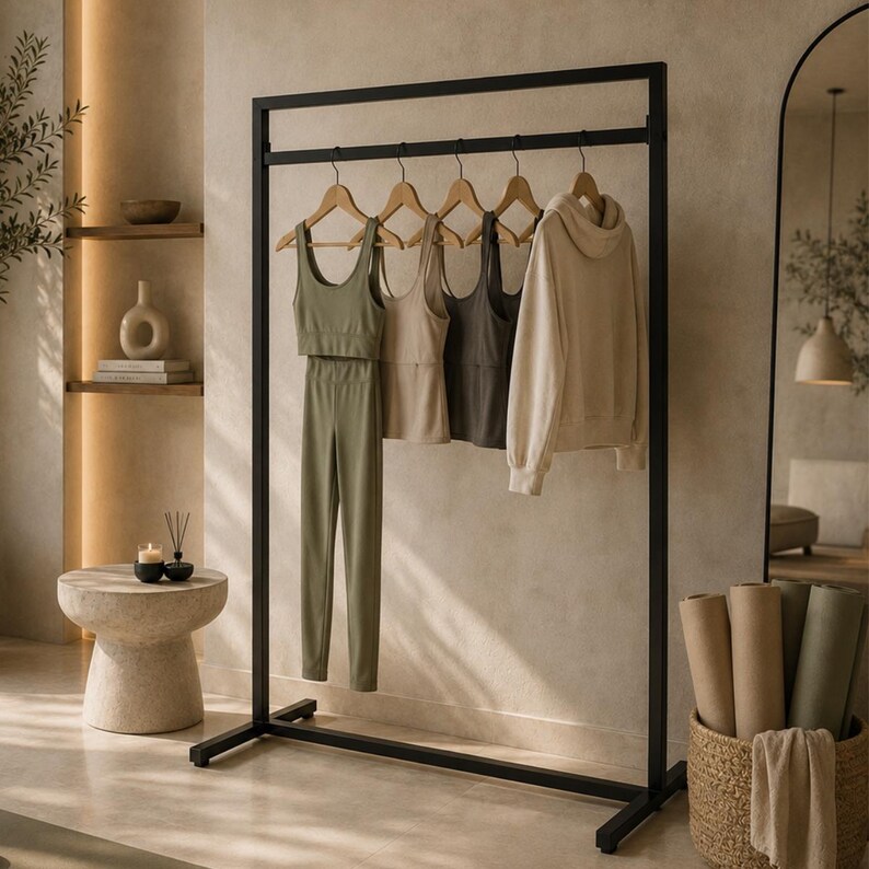 Garment Rack With Shelf Clothes Rail Open Wardrobe Laundry Drying Rack ...