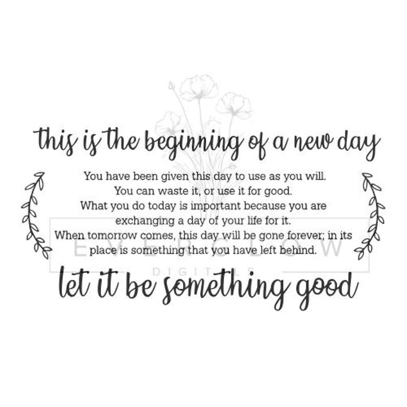 New Day SVG PNG - Inspirational Quotes - Motivational Print - Positive ...