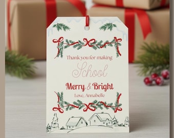 Christmas Teacher Gift Tags - Etsy