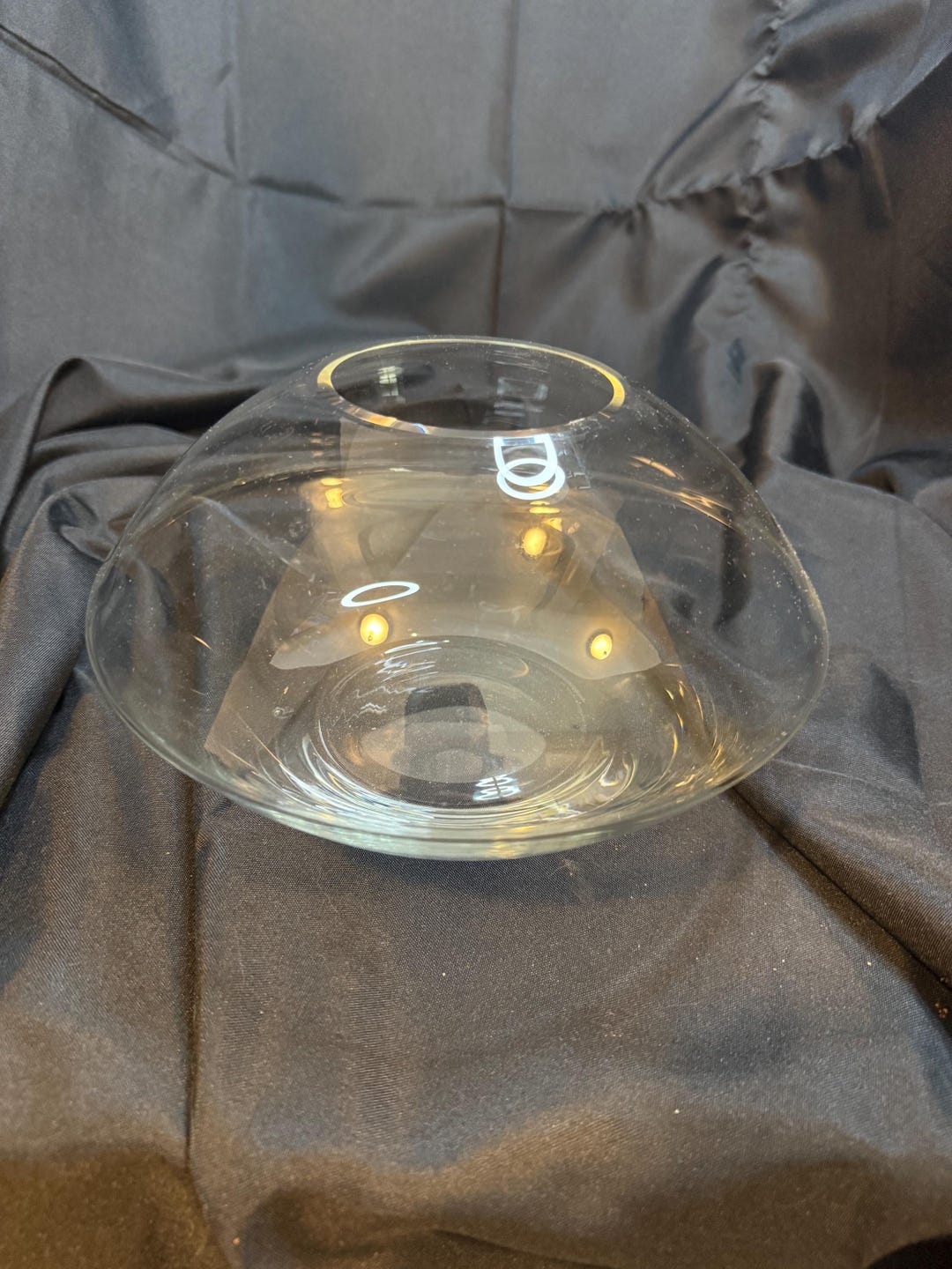 Vintage MCM Elliptical Shallow 10 Inch Glass Bowl - Etsy