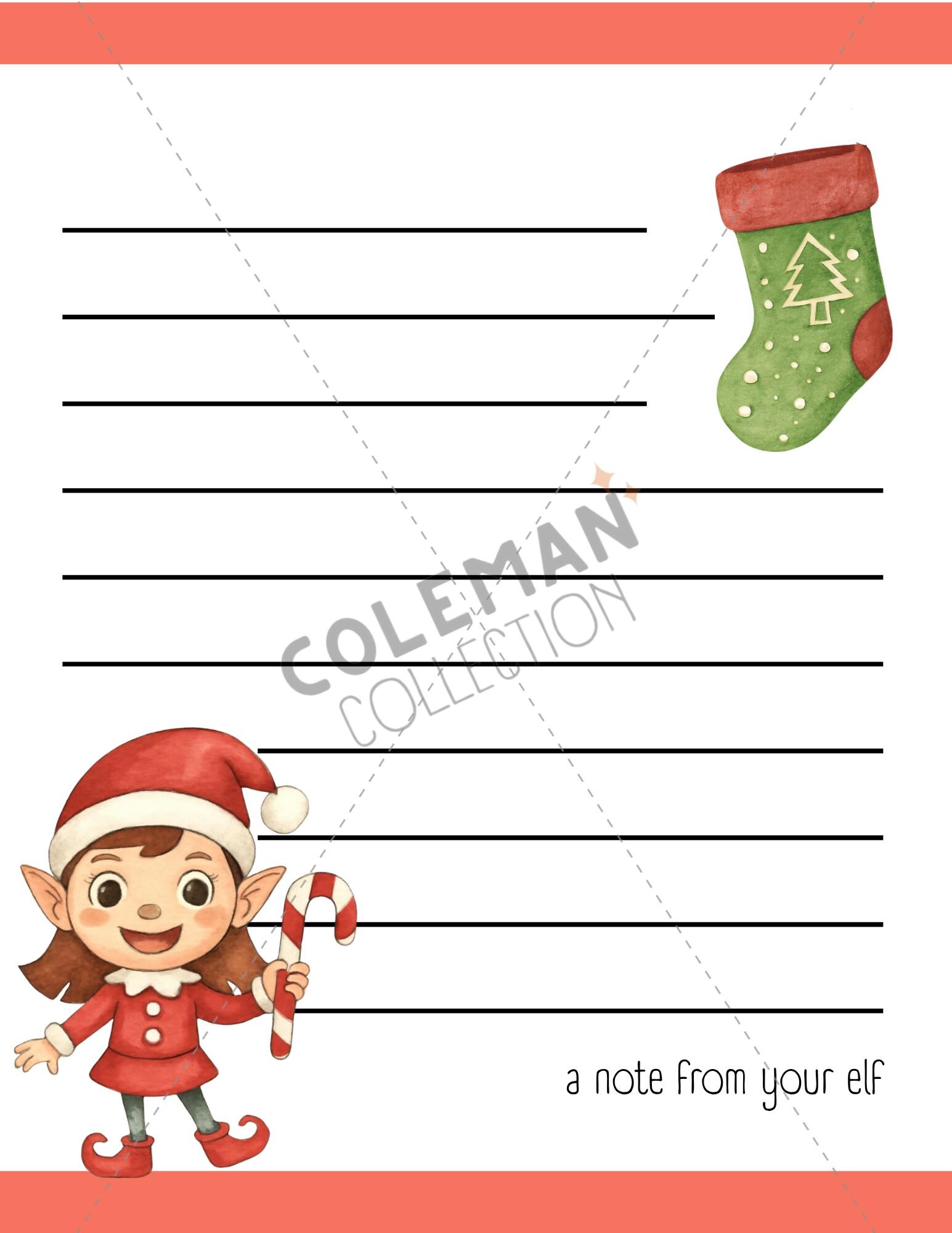 Printable Elf on the Shelf Notes | Christmas Letter Kit (PDF) - Etsy