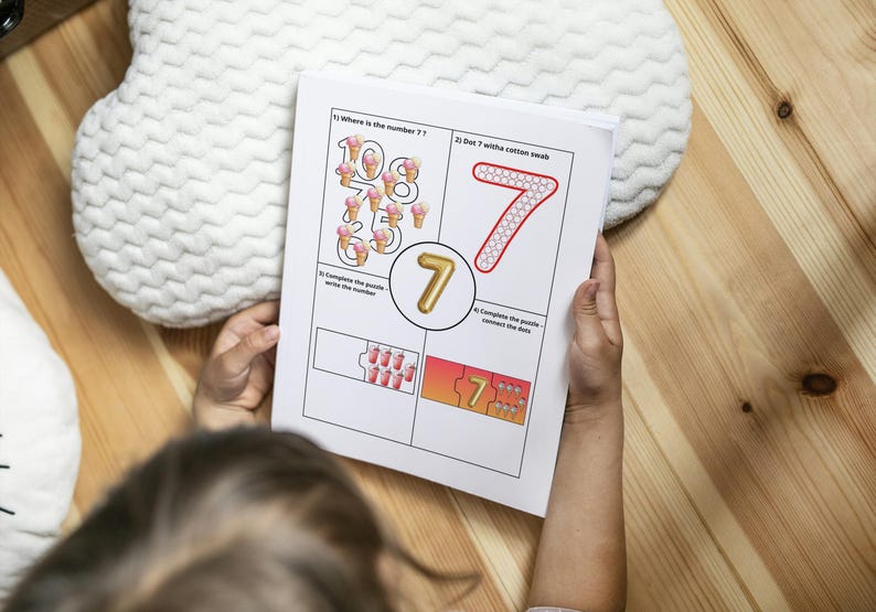 Number 7 Activity Pack for Kids | Homeschooler Number & Math Counting ...