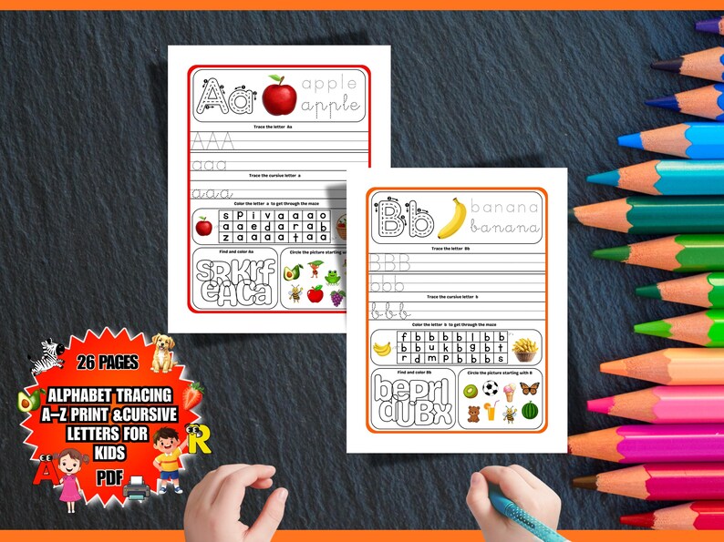 Handwrite Practice Lettering Trace | Cursive & Lowercase Letters 2in 1 ...