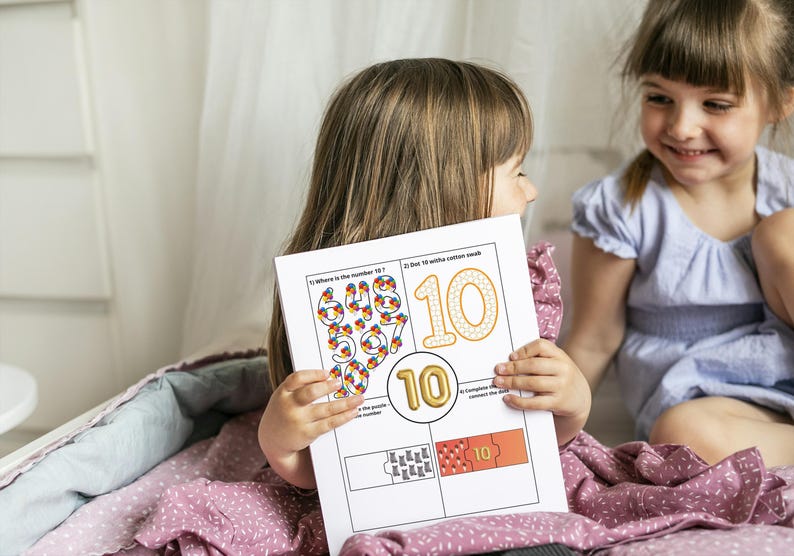 Number 10 Math Worksheets | Preschool Activity Learning Bundle | Fine ...