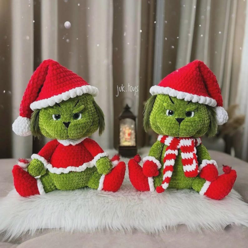 Grinch Crochet Pattern: Plush Amigurumi Toy (PDF Pattern English) - Etsy