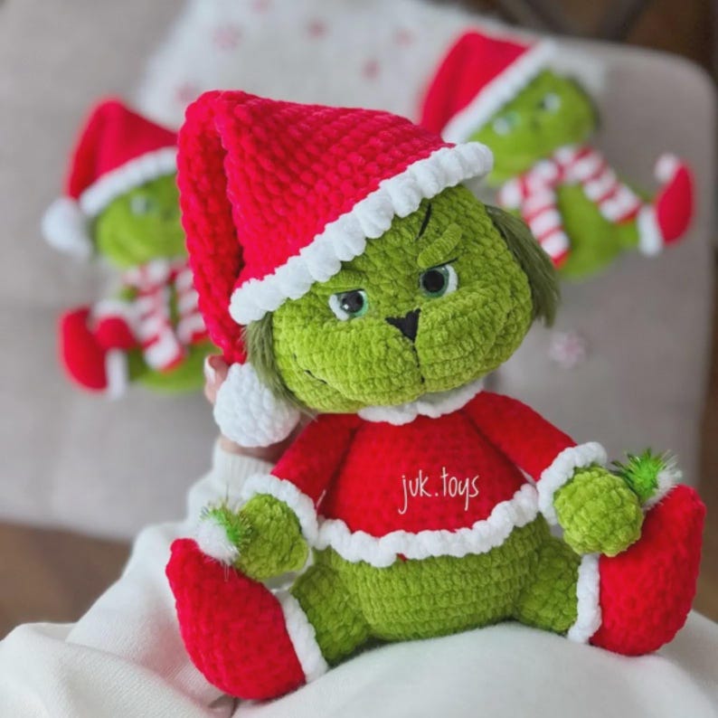 Grinch Crochet Pattern: Plush Amigurumi Toy (PDF Pattern English) - Etsy