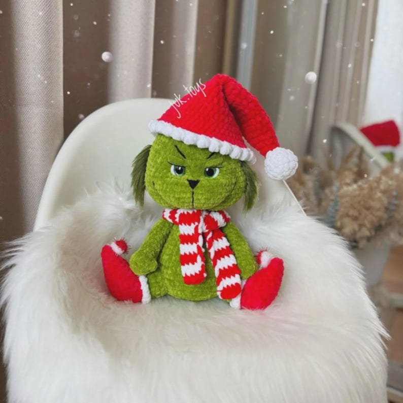 Grinch Crochet Pattern: Plush Amigurumi Toy (PDF Pattern English) - Etsy