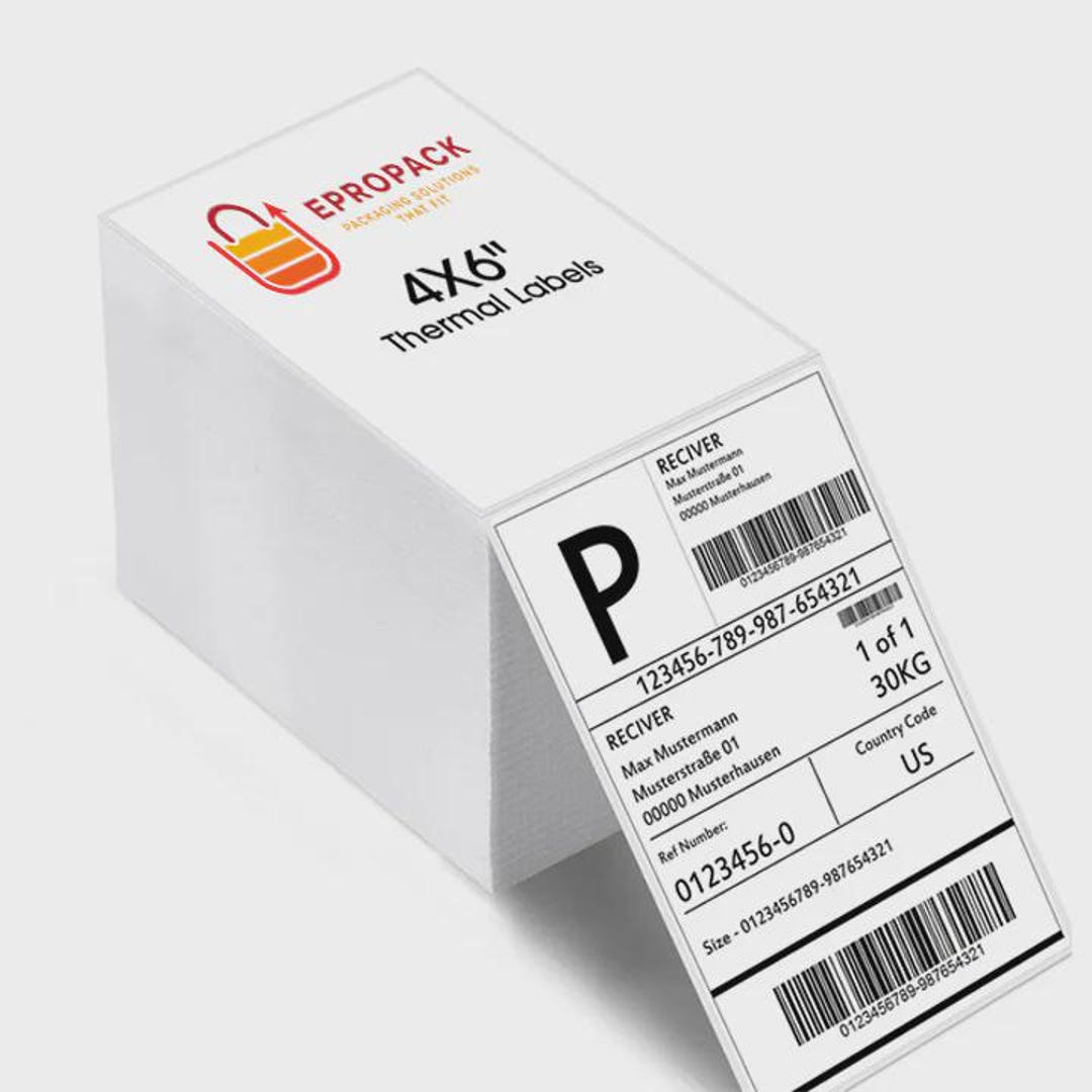 4" X 6" Thermal Shipping Labels , Waterproof, Oil Proof, Scratch Proof ...