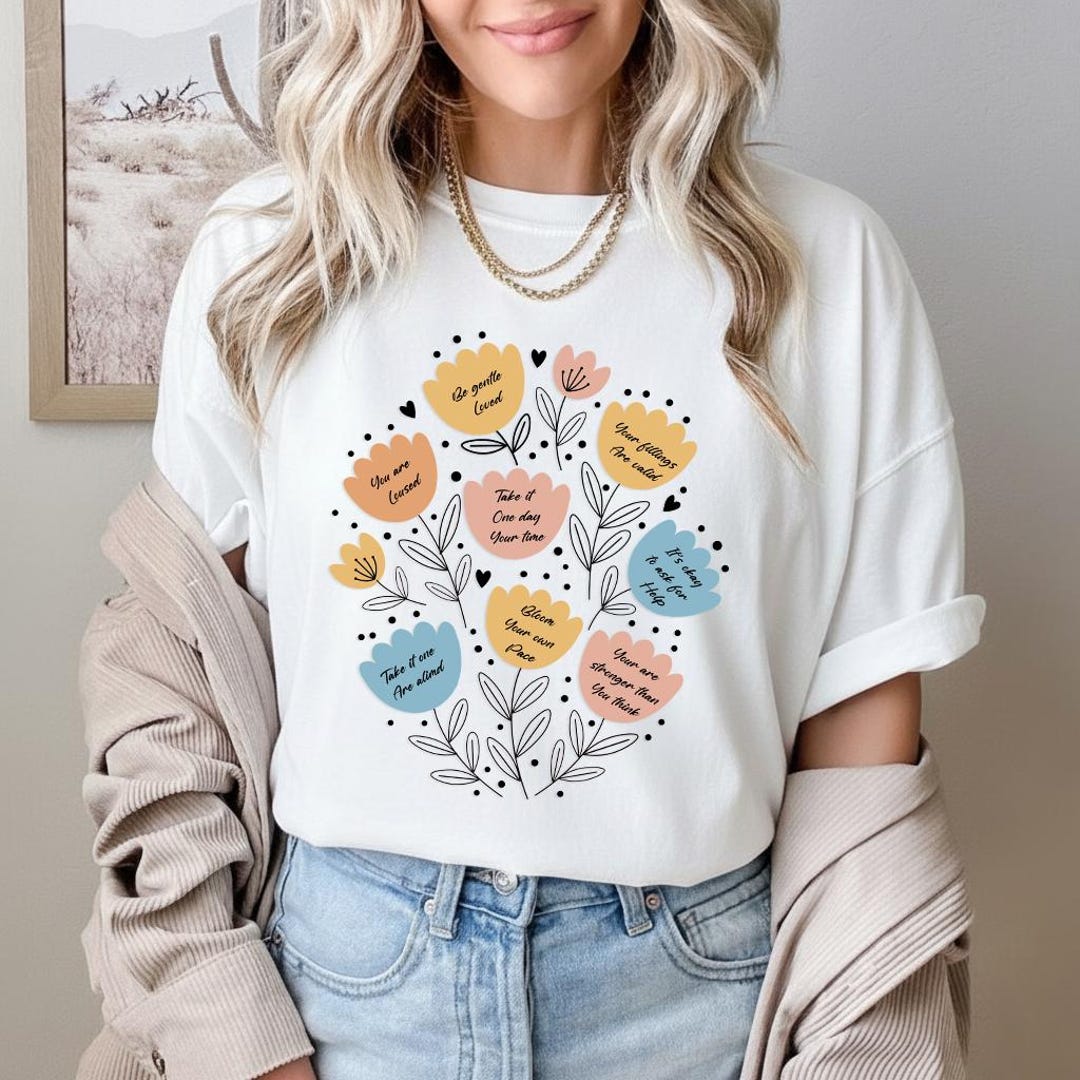 Positive Affirmations T Shirt Design PNG SVG | Mental Health Shirt ...