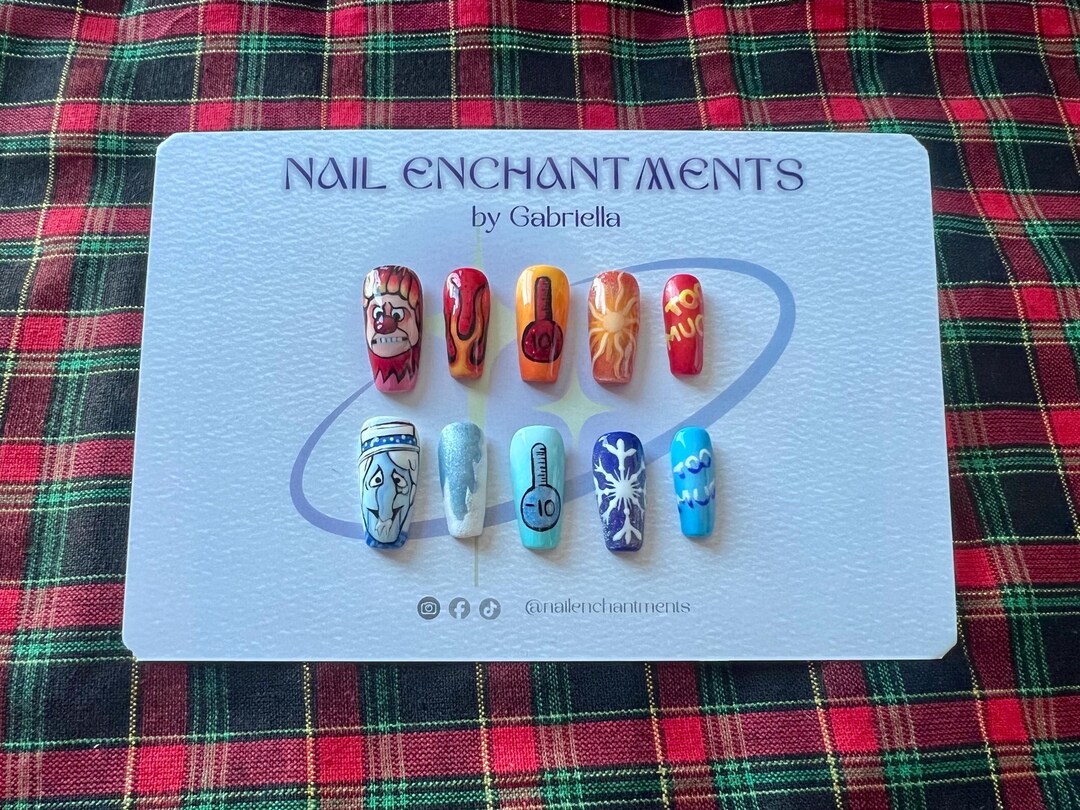 Custom Heat Miser/snow Miser Press on Nails (MEASUREMENTS REQUIRED) - Etsy