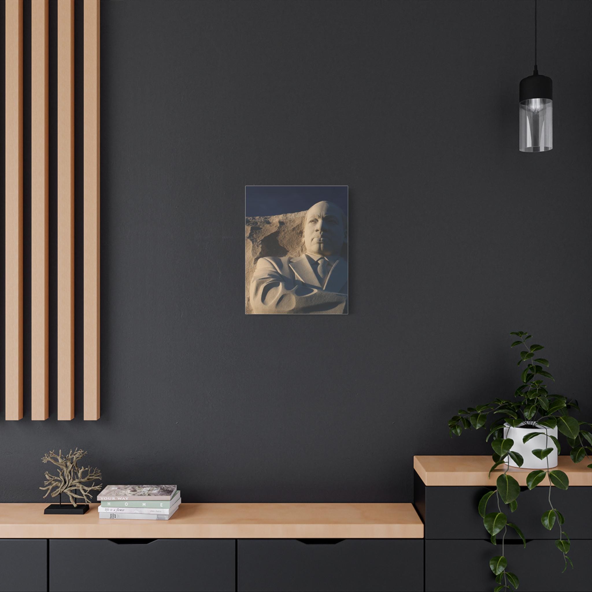 Martin Luther King Monument Portrait Canvas | Matte Stretched Wall Art ...
