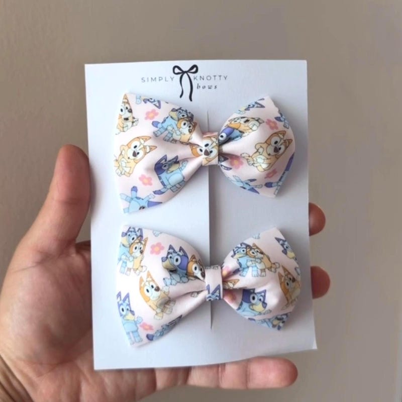 Bluey Hair Clip Bows - Etsy