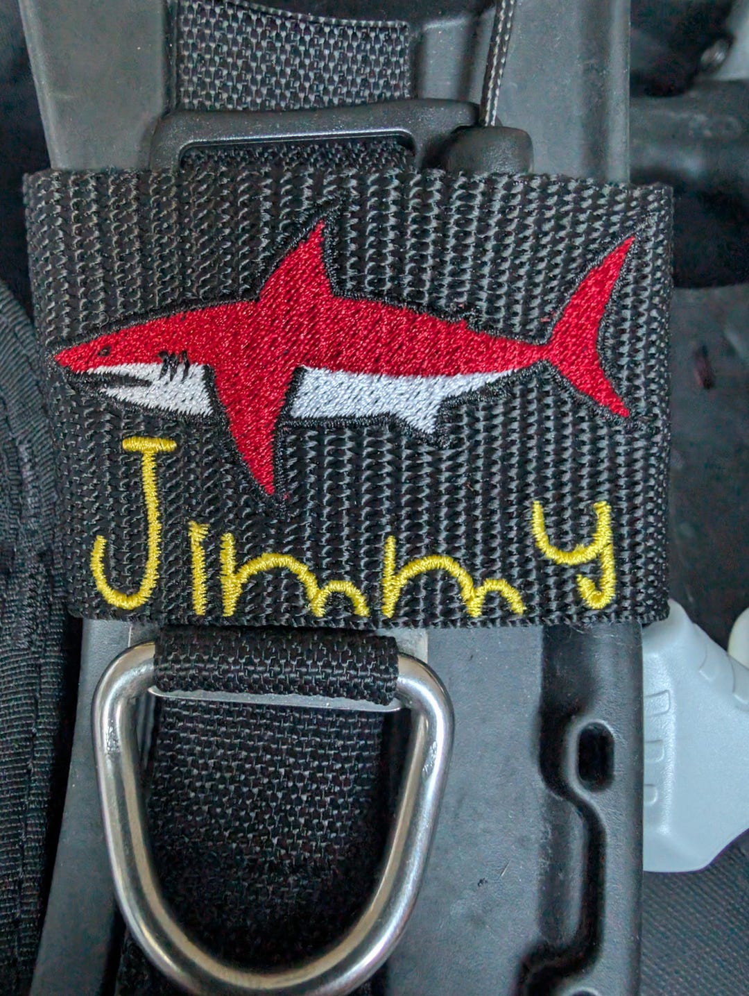 Custom Scuba BCD Name Tag – Shark - ID - PADI - Etsy Australia