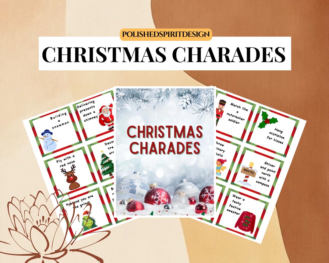 Christmas Charades: Holiday Party Activity (instant Download) - Etsy