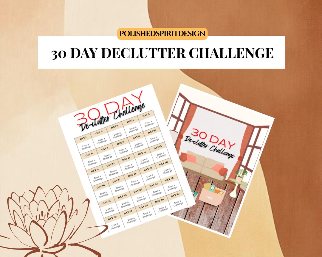 30 Day Declutter Challenge Canva Template | Home Organization - Etsy