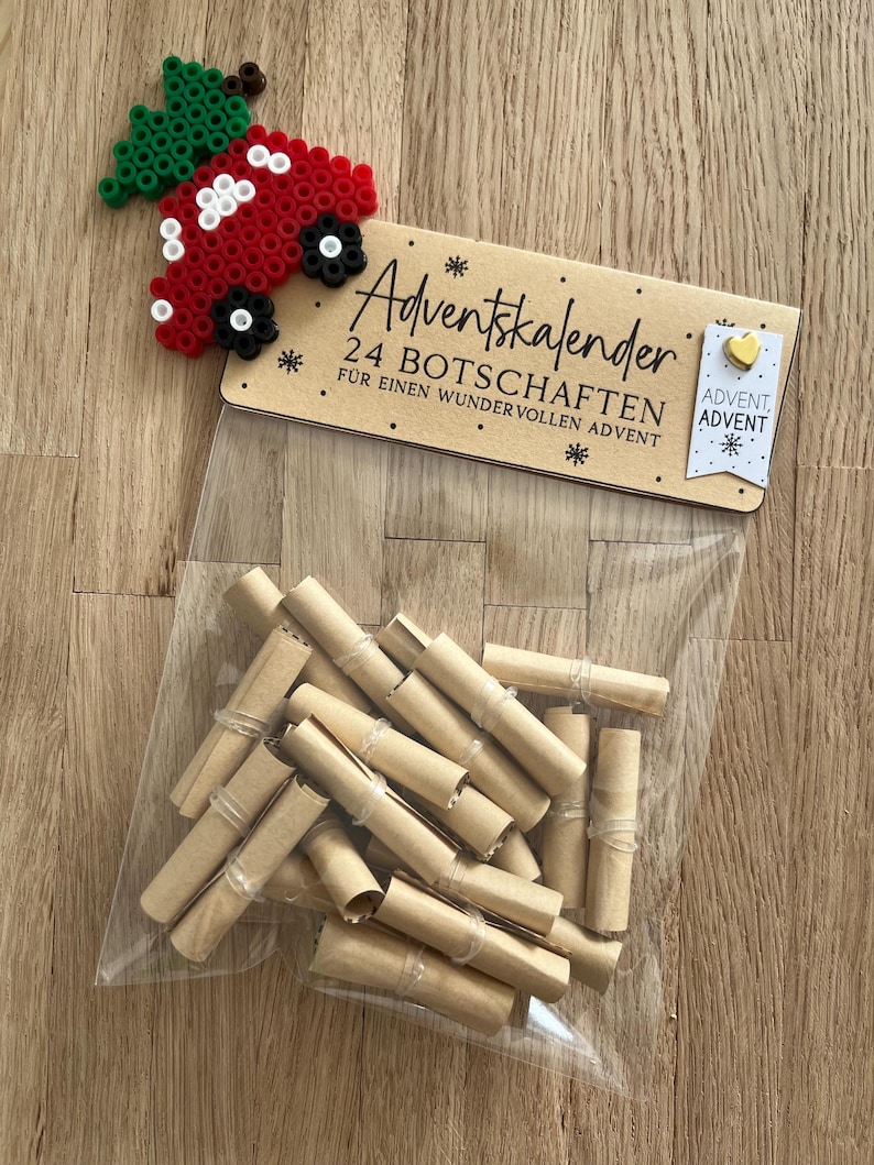 Advent Calendar With 24 Nice Messages - Etsy