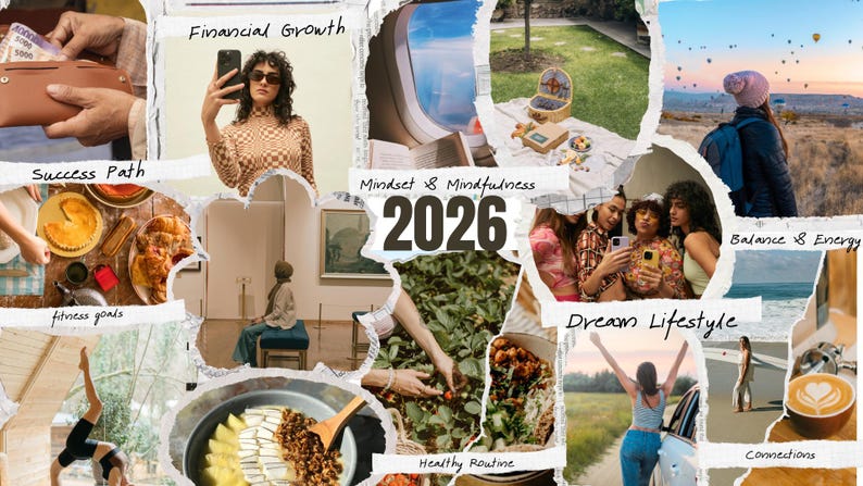 2026 Vision Board Kit | Mobile & Desktop Mood Board (digital Download ...