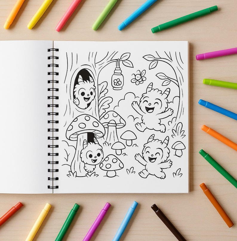 Labubus Friends Coloring Pages – 10 Labubu Scenes | Kids Printable ...