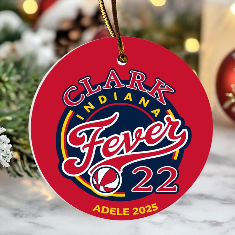 Basketball Fever Fans Holiday Ceramic Ornament, 22 Jersey Indiana ...