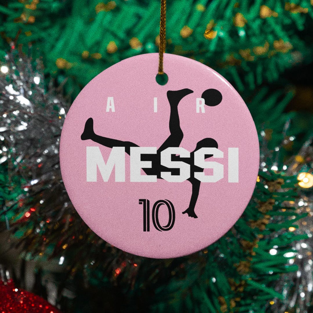 Air Messi Soccer Fans Ornament, Goat Soccer Custom Gift Sports Fan Tree ...