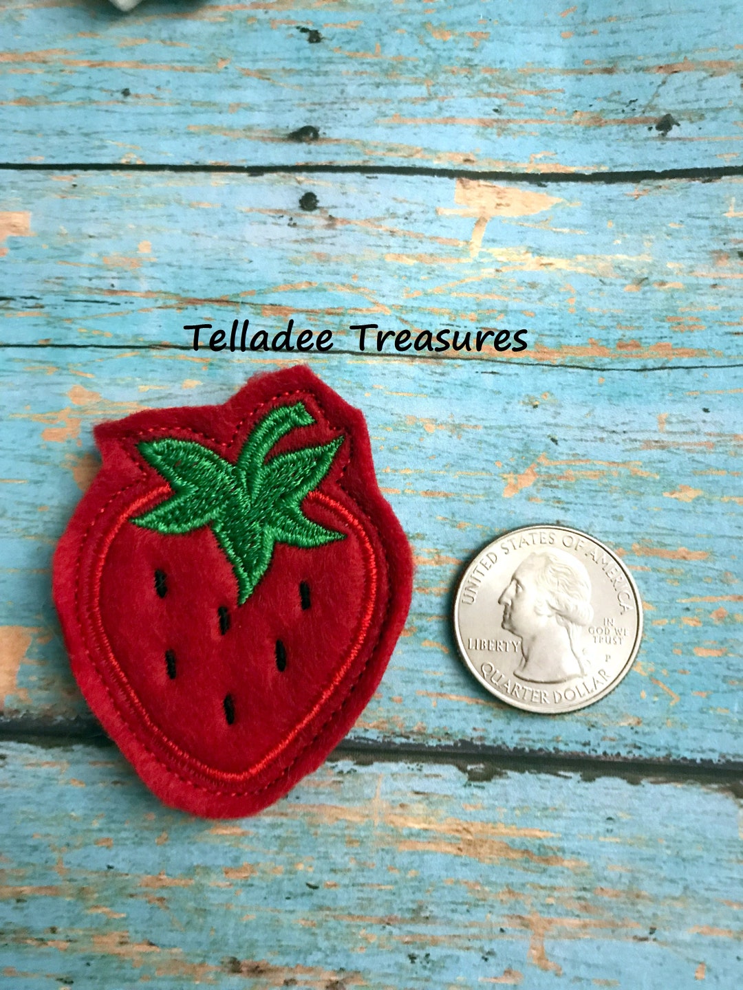 Strawberry Feltie - Red Felt- Great for Hair Bows, Reels, Clips and ...