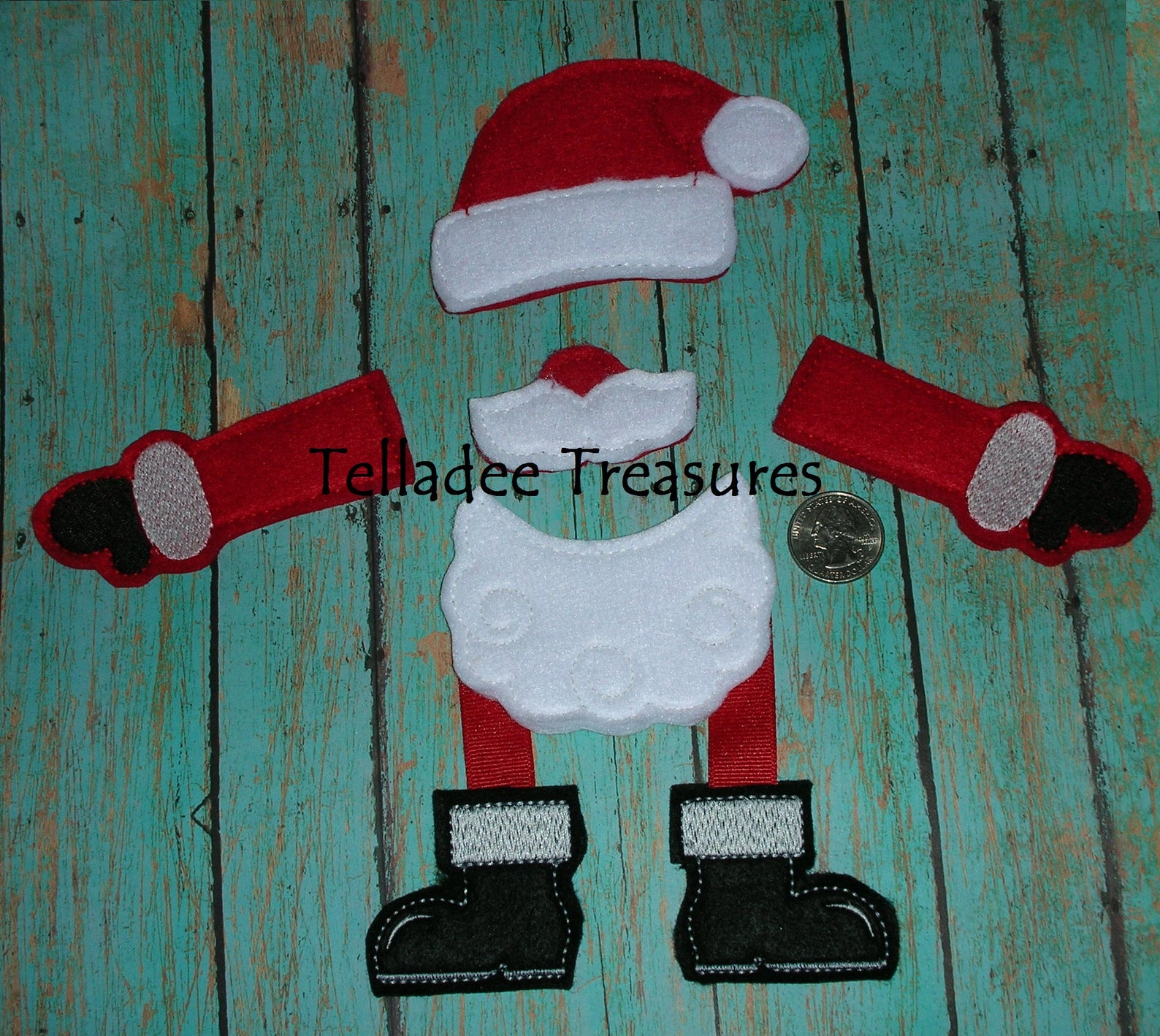 Santa Claus Parts Oversized Feltie - Christmas Red Felt - Great for ...