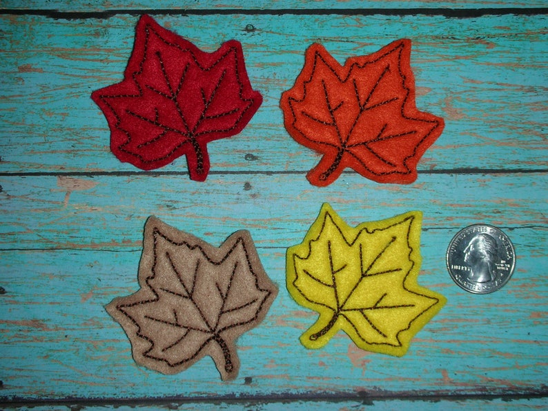 Autumn Fall Maple Leaf Felt - Great for Hair Bows, Reels, Clips and ...
