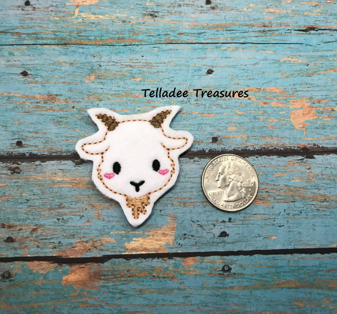 Goat Feltie - Small White Felt - Great for Hair Bows, Reels, Clips and ...