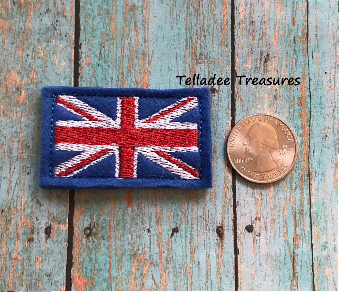 British Flag Feltie - Red Felt- Great for Hair Bows, Reels, Clips and ...