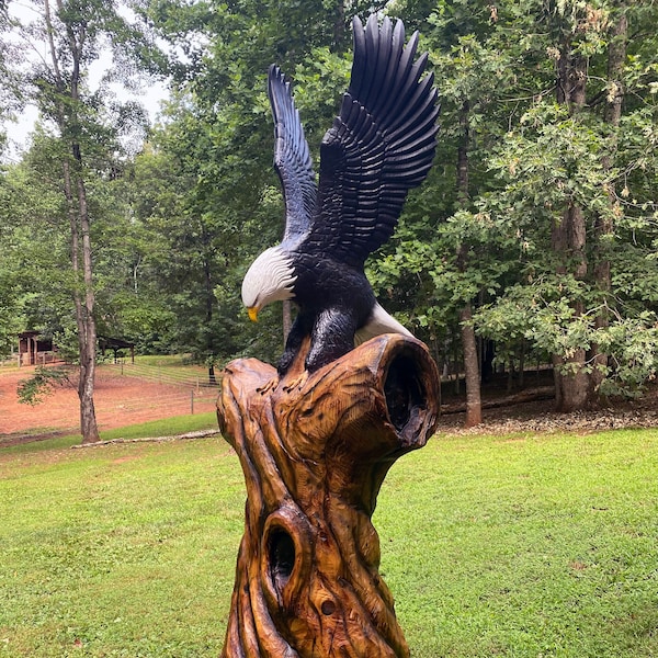 Eagle Wood Carving - Etsy