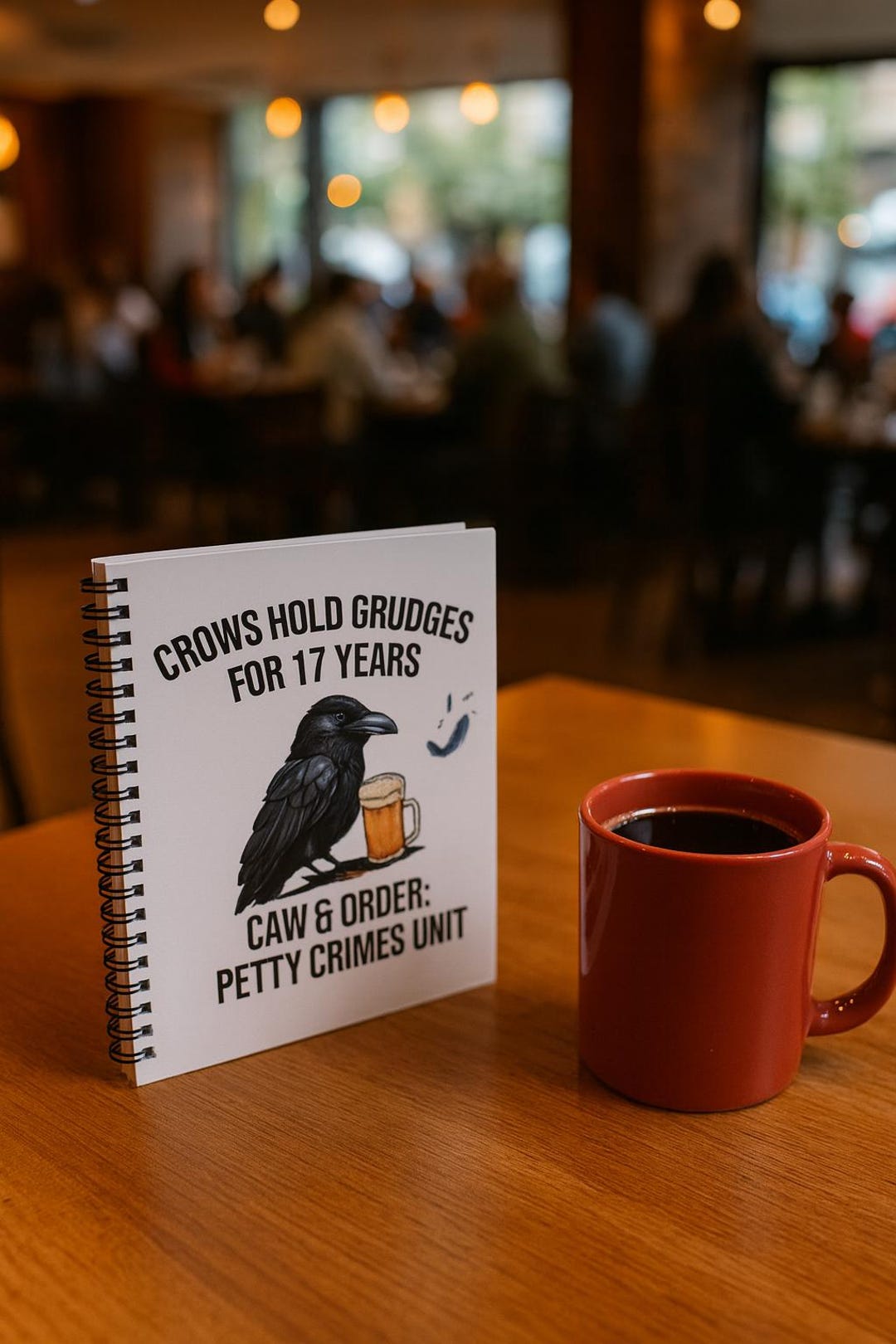 Crow Spiral Notebook Caw & Order Petty Crimes Unit for Writers Students ...
