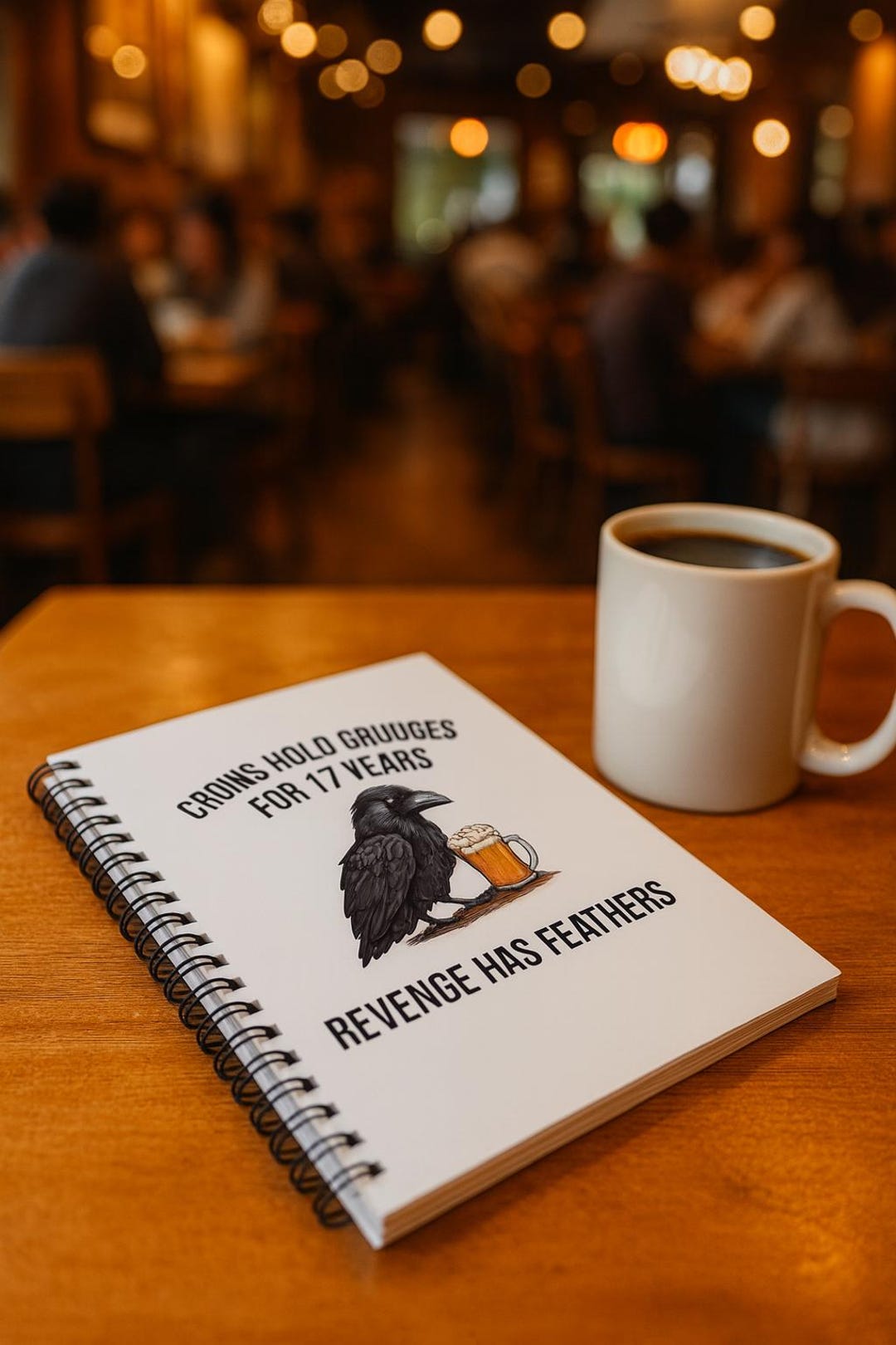 Crow Spiral Notebook Revenge Has Feathers for Writers Students Bird and ...