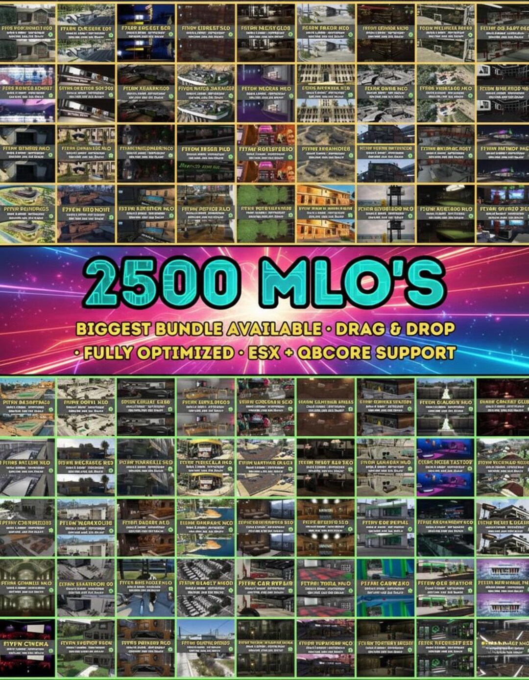 Fivem MLO 2500+ Pack Bundle (optimized) - Esx/qbcore Ready - Drag ...