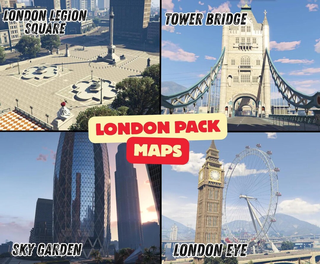 Fivem London Map Pack – Tower Bridge, London Eye, Big Ben, Gherkin & UK ...
