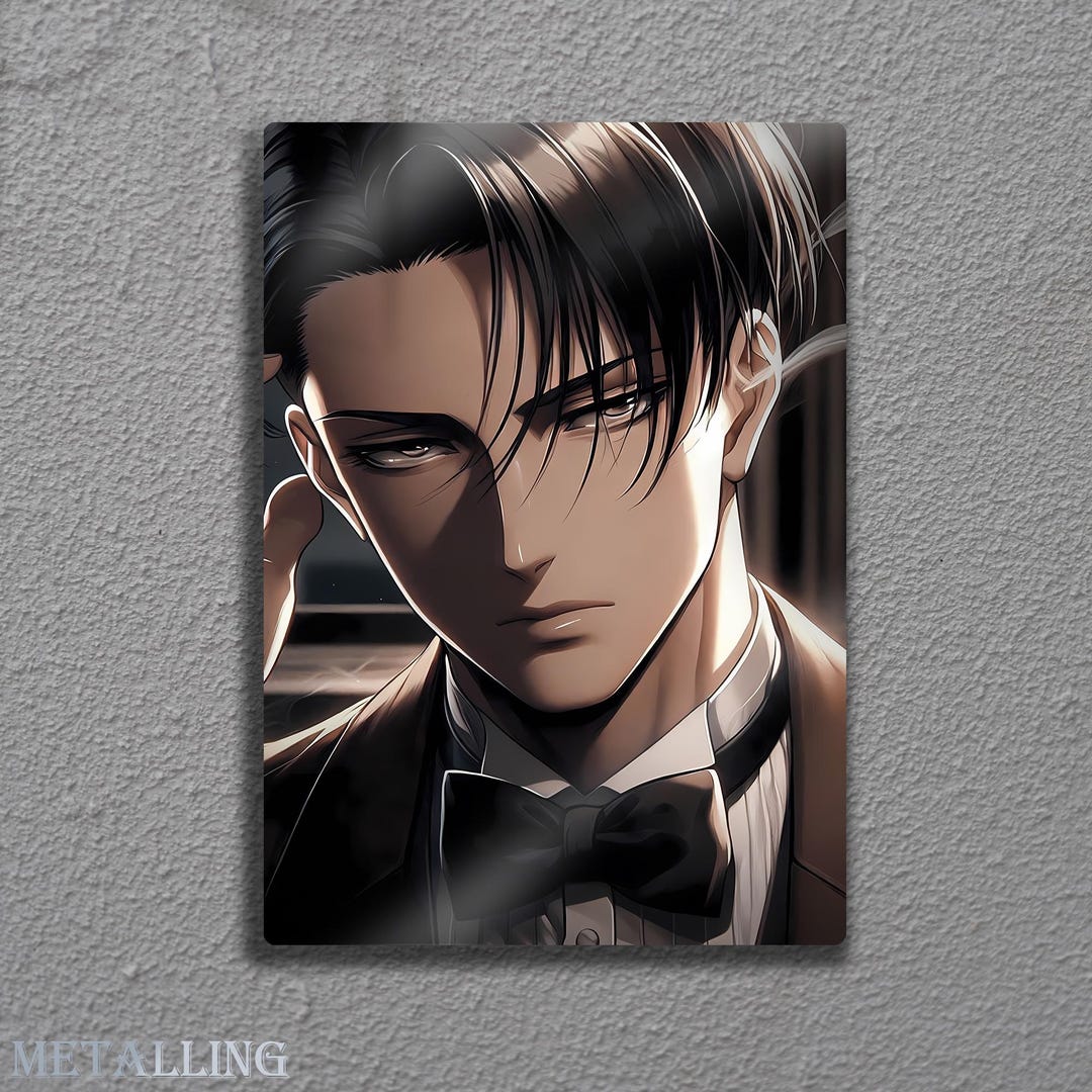 Levi Ackerman in Suit Metal Poster, Attack on Titan Formal Wall Art - Etsy