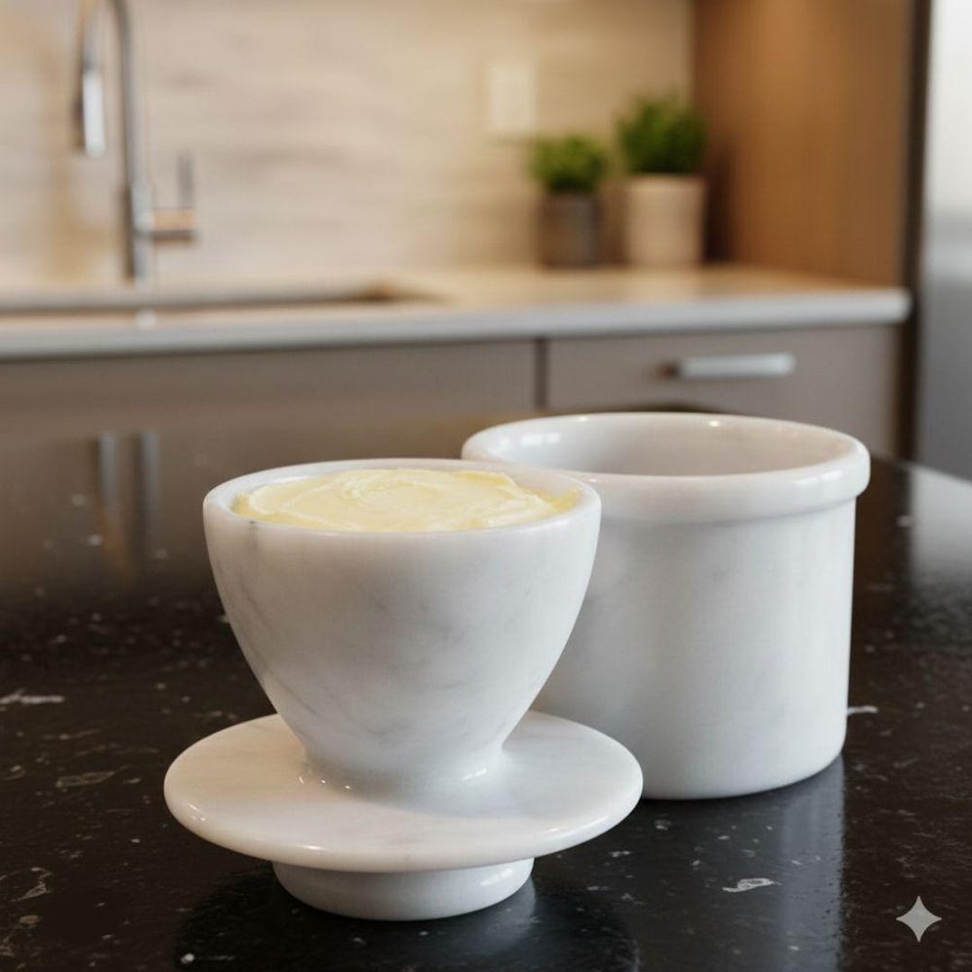Marble Butter Keeper 4.25