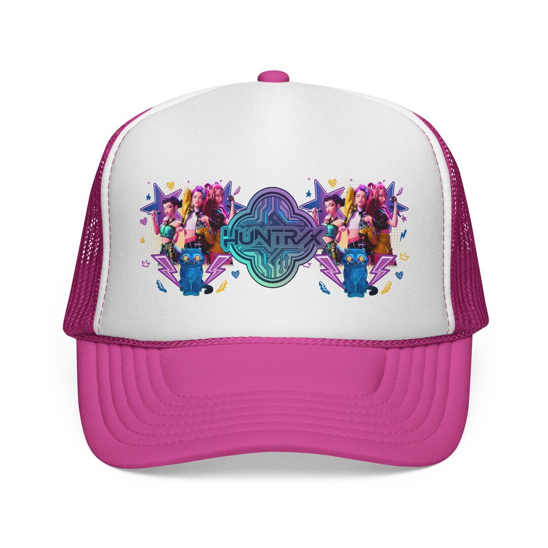 Huntrix Inspired K-pop Trucker Hat | Pink Fan Style Cap | Gift for Kids ...